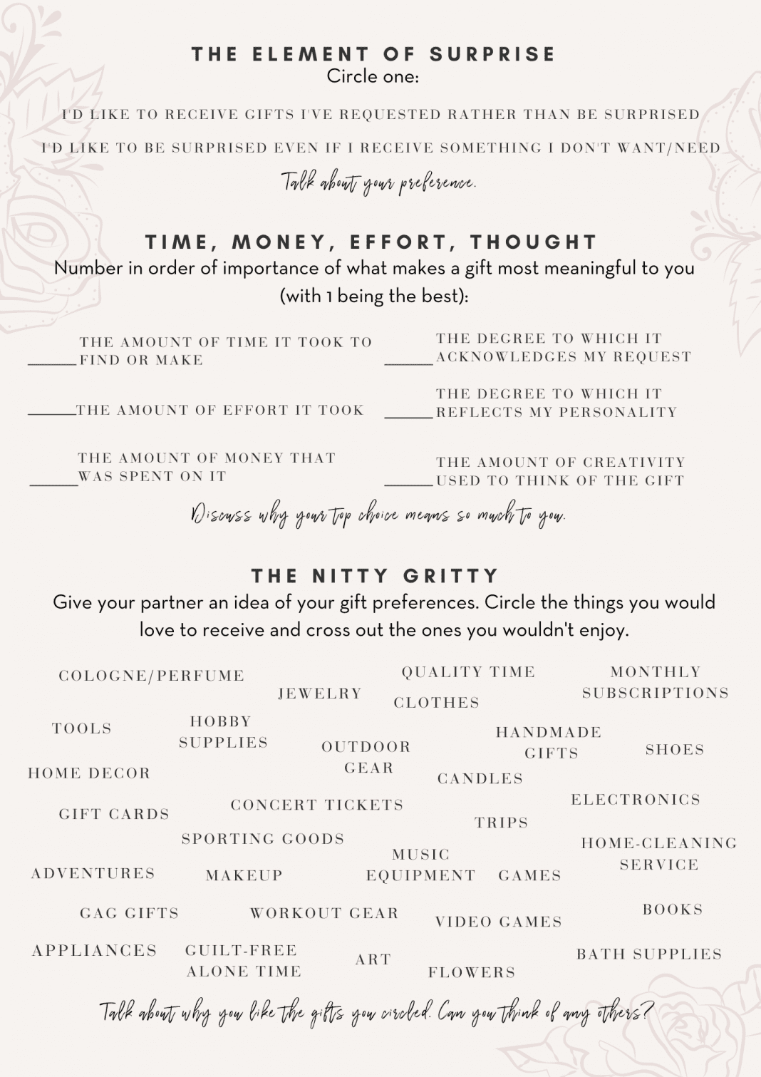 Gift Quiz and Discussion Guide for Couples (with Free Printable)