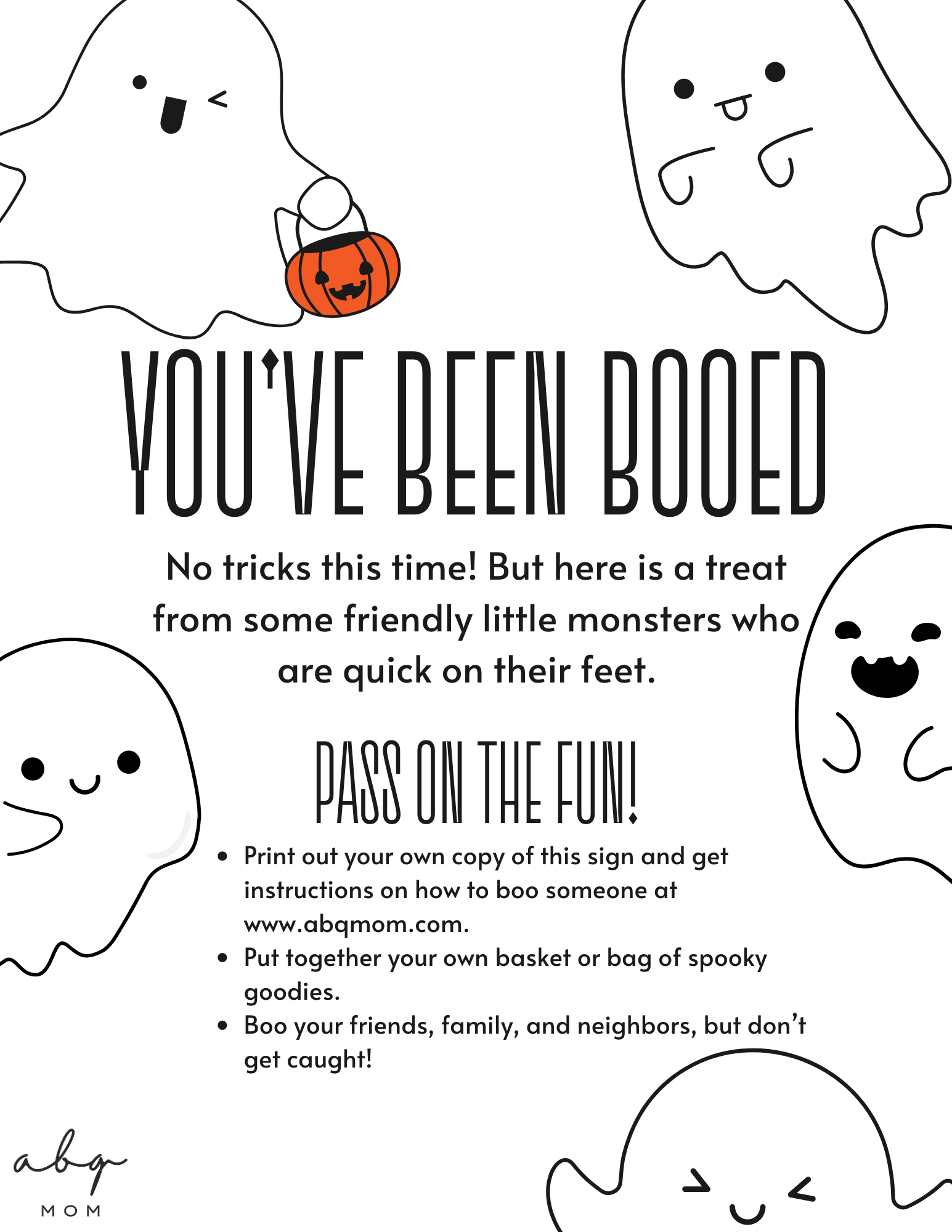 It's Time to "Boo" Your Friends, Family, and Neighbors