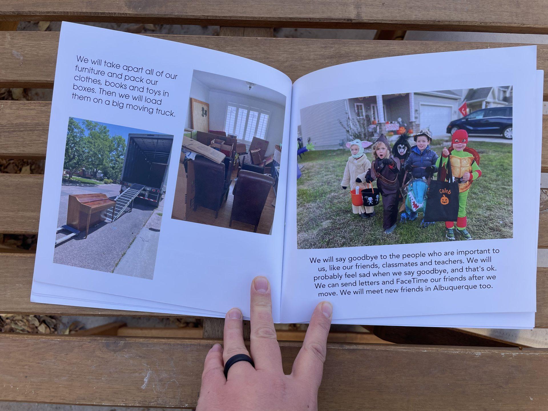 Homemade Moving Book to Help Kids Adjust to Change